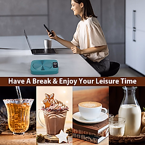 Mug Warmer for Coffee, Electric Coffee Warmer for Desk with Automatic Constant Temperature, with Aluminum Metal Panel for Heating Coffee, Beverage, Milk, Tea and Hot Chocolate (No Cup)