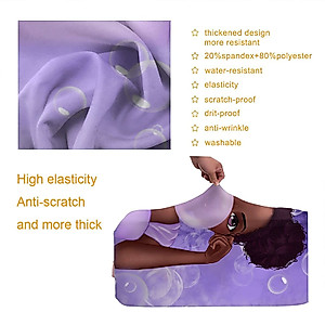 ZgaidIta Black Girl Bubble Luggage Cover Washable Suitcase Protector Anti-scratch Suitcase cover S(18-22 inch luggage)