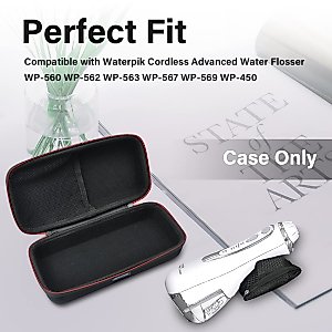 HESPLUS Hard Travel Case for Waterpik Cordless Advanced Water Flosser Professional Water Flosser Nano Sonic Toothbrush WP-560 WP-562 WP-563 WP-567 WP-569 WP-450 WP-440 WP-565W/WP-565C
