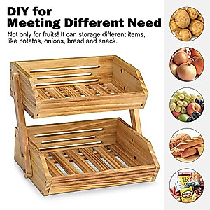 CALM COZY Fruit Vegetable Basket (Burnwood)