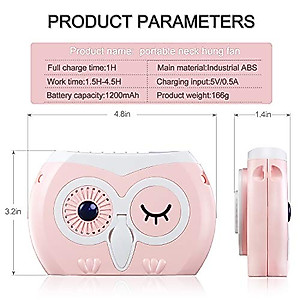 Ysmlife Handheld Mini Fan, Eyelash Extension Fan, Battery Powered Portable Fan, Rechargeable Personal Fan, Small Neck Fan with Lanyard USB Charging Cable for Travel Desk Lash Face Neck(Pink)