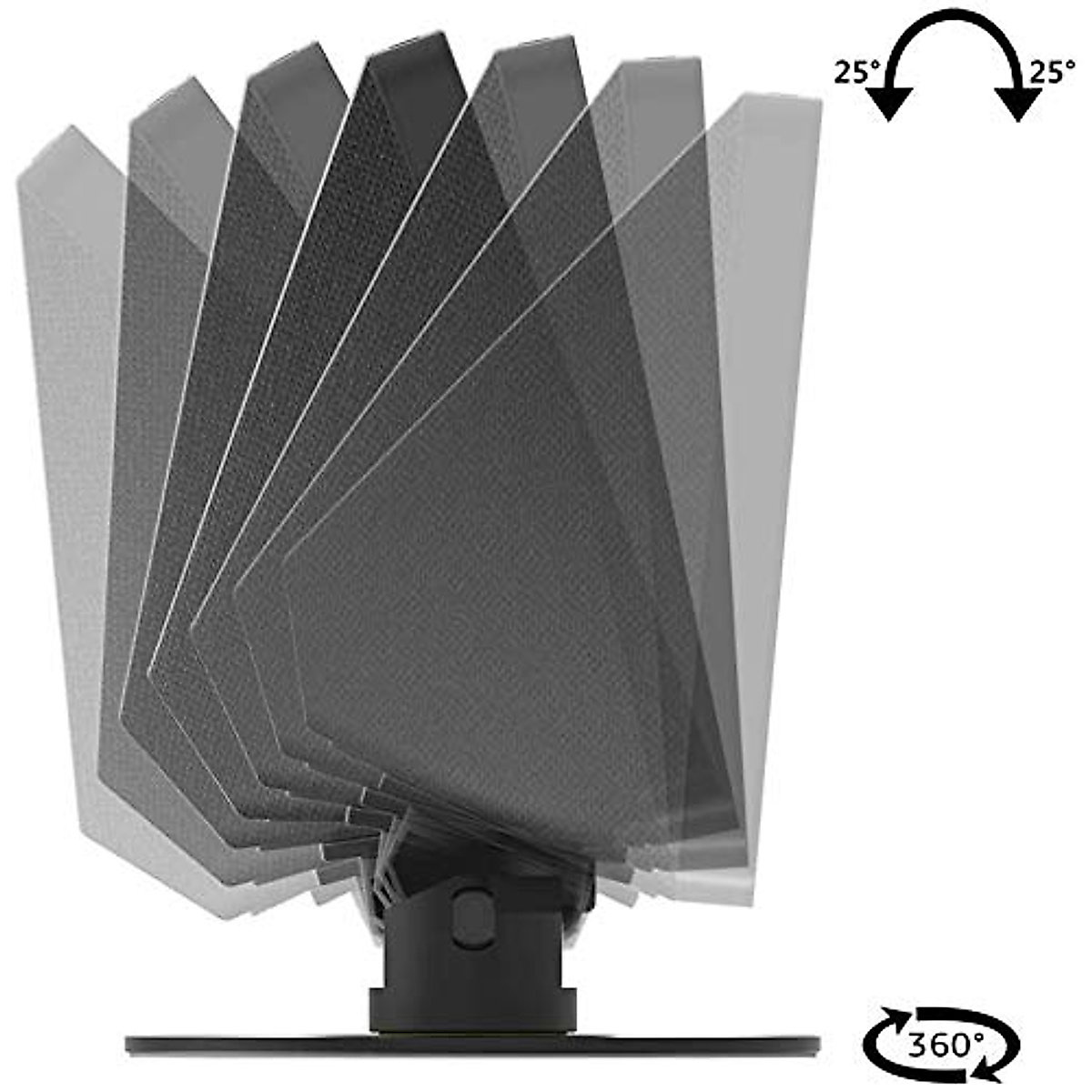 Echo Show Stand Aluminum Stand Easy to Install for Amazon Echo Show 2nd Gen Speaker Accessories Horizontal 360 Rotation Longitudinal Angle Change Base Black