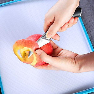 Birds Beak Paring Knife, WELLSTAR 2.75 Inch Potato Tourne Peeling Knife, Super Sharp German Stainless Steel Forged Blade and Full Tang Handle for Fruit and Vegetable Garnishing Cutting, C-Style Series