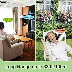 Zanchie Wireless Headphones for TV Watching with RF Transmitter & Charging Dock (Digital Optical RCA AUX), On-Ear Digital TV Headsets for Seniors, Plug n Play, up to 330ft, No Audio Delay