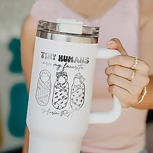 LifGif Labor And Delivery Nurse Personalized Laser Engraved 40 oz Large Tumbler with Handle, Nurse Gifts for Women, Nurse Appreciation Gifts, Gifts for Nurses, Nursing Gifts, Nurse Practitioner Gifts