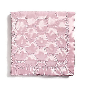 Heavens Cuddles Quilted Satin Baby Blanket 48"x36" (Pink)