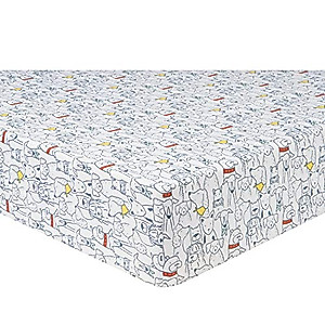 Sammy & Lou 2 Pack Microfiber Fitted Crib Sheets, Transportation pups