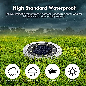 SOLARTRIP Solar Ground Lights, 2023 Newest Upgraded Outdoor Garden Waterproof Bright in-Ground Lights, Landscape Lights for Pathway,Yard,Deck,Lawn,Patio,Walkway （4 Pack - White Light）