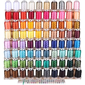 80 Spools Polyester Embroidery Machine Thread 500M - Colors Compatible with Janome and RA Colors