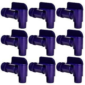 PowGrow Plastic Spigot Faucet, 3/4 NPT Spigot Faucet for Jugs Water Tanks, Durable Polyethylene Material Faucet Replacement Spigot, 1 Inch Thread Size,9-Pack