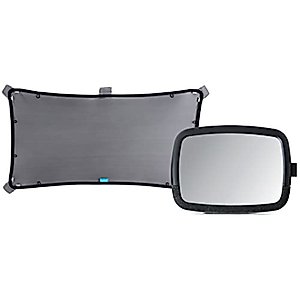 Munchkin® Brica® Magnetic Stretch to Fit™ Sun Shade and 360 Pivot Baby in-Sight® Wide-Angle Adjustable Car Mirror