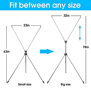Adjustable Reinforced X Banner Stand, Fit Banner Size 23 x 63 to 32 x 78 Inches with Travel Bag