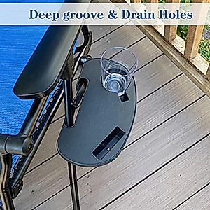 Zero Gravity Chair Cup Holder Set of 2, Durable Zero Gravity Chair Tray, Zero Gravity Lounge Beach Recliner Chair with Mobile Phone Slot, Cup Holder Slot, Zero Gravity Clip On Tray/ Table
