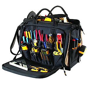 Custom Leathercraft1539 Multi-Compartment 50 Pocket Tool Bag