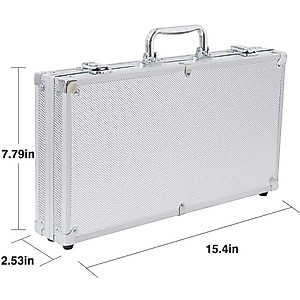 RAYWER 300 pcs Casino Chip Poker Set in Aluminum Case (11.5 Gram Chips), 2 Decks of Cards, 5 Dice, 3 Buttons for Texas Holdem Blackjack