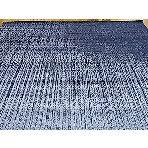 Unique Loom Del Mar Collection Area Rug - Jennifer (10' 6" x 16' 5" Rectangle, Blue/ Navy Blue)