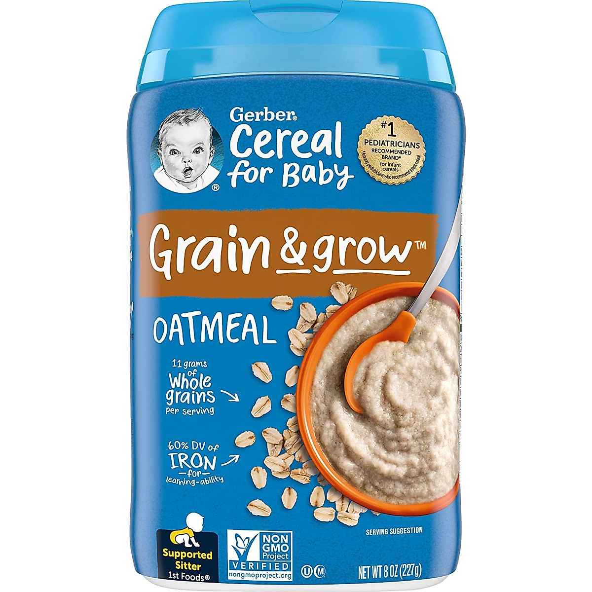 Gerber Baby Cereal, Oatmeal, 8 Ounce