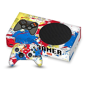 Head Case Designs Officially Licensed Emoji Gamer Art Patterns Matte Vinyl Sticker Gaming Skin Case Cover Compatible with Xbox Series S Console and Controller Bundle