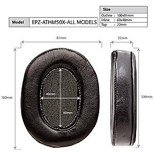 Dekoni Audio Replacement Ear Pads Compatible with Audio Technica ATH-M50X, M Series and Sony MDR7506 Headphones (Elite Velour)