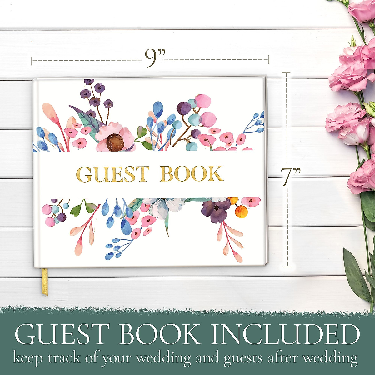 Generic The Wedding Planner Set with 3 Pieces, Wedding Planner with 2 Vow Books and 1 Wedding Guest Book, Wedding Binder, Wedding Planner for Bride, Wedding Checklist, Wedding Organizer, White