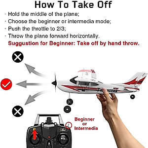 VOLANTEXRC RC Plane TrainStar Mini RC Airplane PNP Version No Transmitter No Battery No Charger (761-1 PNP)