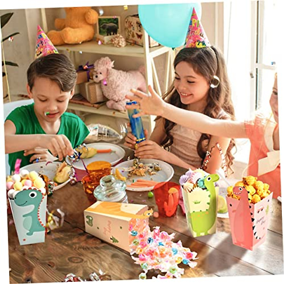 Abaodam 72 Pcs Mini Treat Bags Disposable Containers Bulk Popcorn Dinosaur Candy Bags Popcorn Gift Movie Popcorn Bucket Popcorn Bulk Individual Bags Paper Popcorn Boxes Popcorn Paper Bags