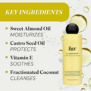 Fur All Body Wash- PH-Balancing Oil Body Wash, Hydrate and Soften Your Skin - 8 FL OZ