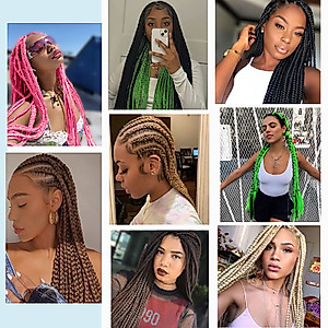 27 Braiding Hair Pre Stretched 26 inch 8 packs Honey Blonde Braiding Hair for Braids Professional Soft Yaki Synthetic Braids Hair Extension Hot Water Setting