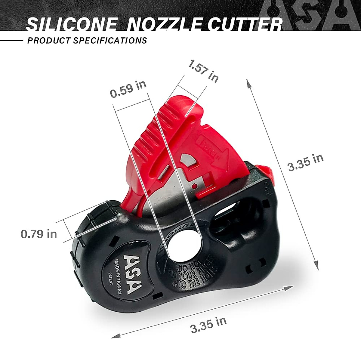 Stainless Steel Blade,ASA Silicone Cartridge Tip Cutter,Sealant Nozzle Cutter,Silicone Caulking Tube Snips,Caulk Opener,Acid-Resistant utility knife,Caulking Gun Accessories,Adhesive Accelerators