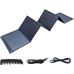 Solar Panels 60W Portable Solar Charger Foldable Solar Panel with USB Dc Port Waterproof for Travel Camping Garden USB Devices