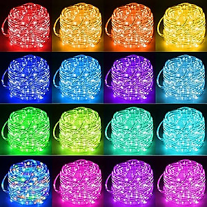 Ollny Rope Lights Outdoor Color Changing, 33FT 100 LED Waterproof Christmas Lights with Remote, 16 Colors Fairy Rope Light for Indoor Bedroom Party Garden Wedding Holiday Decorations