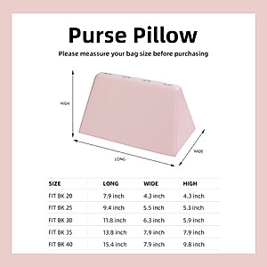 DGAZ Purse Pillow Shaper Insert,Luxury Handbag Tote Shapers, Memory Foam- Fits Birkin 25/30/35/40 Bag (Pink, BK25)