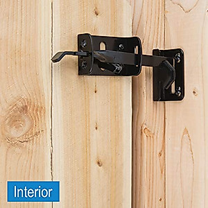 National Hardware N109-050 Gate Thumb Latch, Coated with WeatherGuard Protection, Black Plated Steel