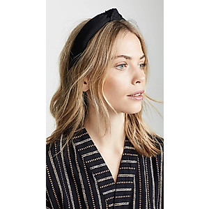 Lele Sadoughi Women's Classic Black Headband, Jet, One Size