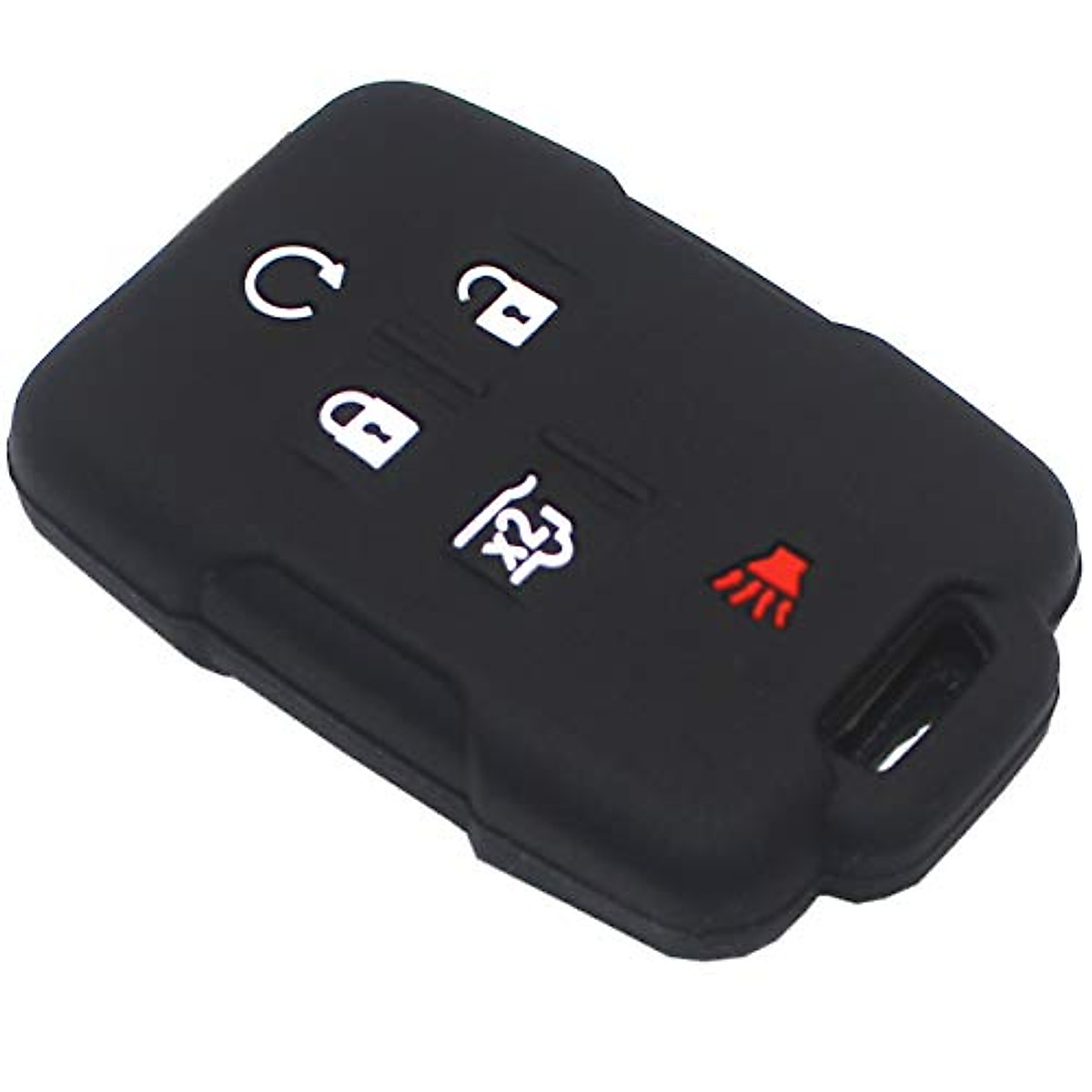 Ezzy Auto A Pair Black Silicone Rubber Key Fob Case Key Cover Key Jacket Skin for Enclave Colorado Silverado 1500 Suburban Tahoe Yukon Sierra 1500