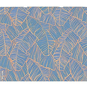 Tervis Navy Banana Palms Made in USA Double Walled Insulated Tumbler Travel Cup Keeps Drinks Cold & Hot, 24oz Water Bottle, Clear