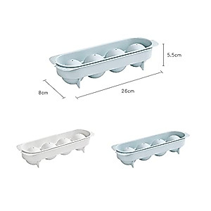 Ice Tray Ice Mold Frozen Ice Cube Box Round Ice Ball Whiskey Spherical Grape Ice Ball Artifact Ice cream mold (Color : White)