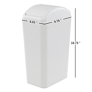 Kiddream 14 L/ 3.6 Gallon Small Waste Bin with Lid, Plastic Garbage Trash Can
