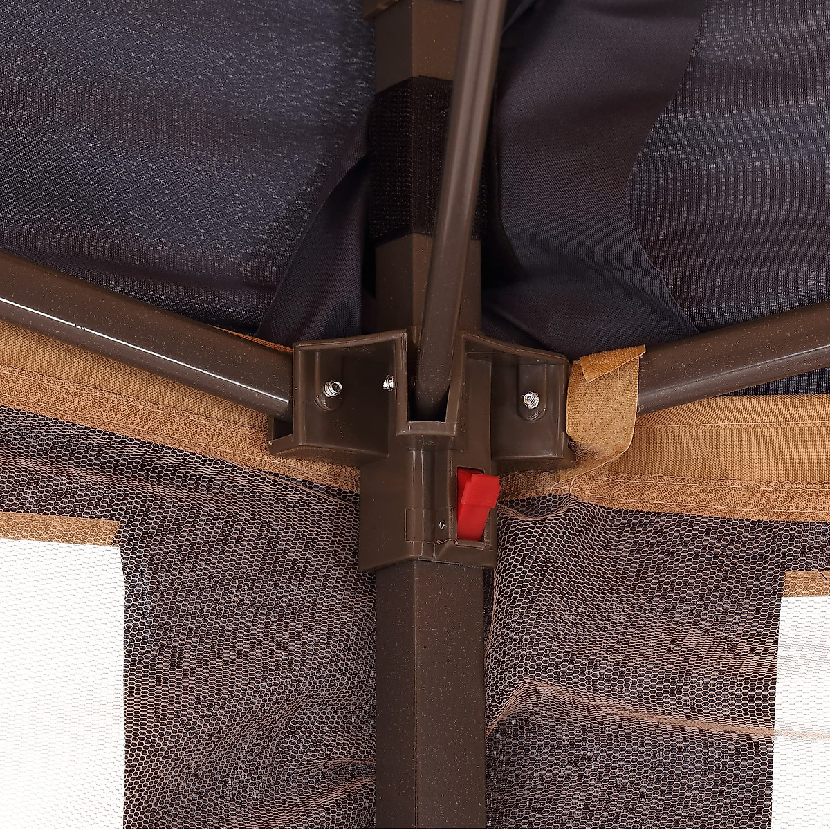 4 Sides Pop Up Canopy Outdoor Canopy Patio Canopy with Mosquito Netting Double-roofed & Extended Eaves