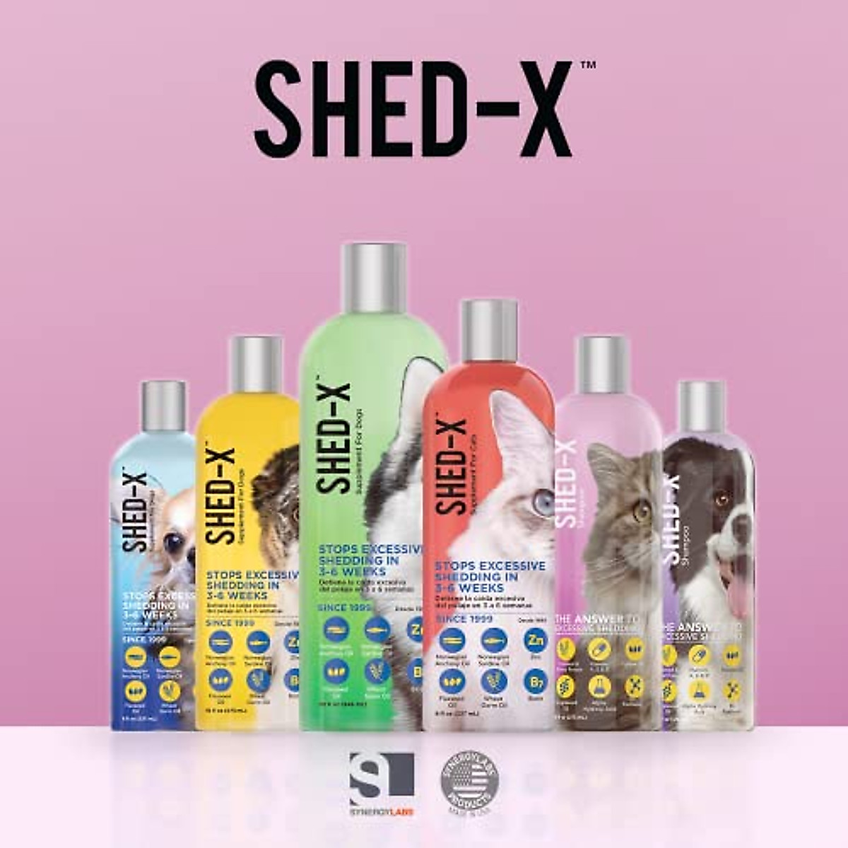 Shed-X Shed Control Shampoo for Cats, 8 oz – Reduce Shedding – Shedding Shampoo Infuses Skin and Coat with Vitamins and Antioxidants to Clean, Release Excess Hair and Exfoliate