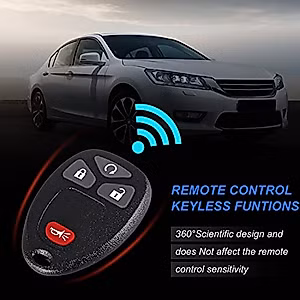 Pilida Key Fob Keyless Entry Remote: Keyless Control Clicker Compatible with Chevy SilveradoTraverse Equinox Avalanche GMC Sierra Pontiac Torrent Saturn Outlook Vue Replacement of OUC60270 OUC60221