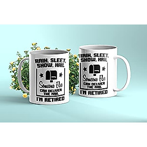 Funny Coffee Mugs For Retired-11Oz,Funny Retired Postal Worker Mailman Retirement ,Retired Mailman Gifts,Retiring Postal Worker Gifts,Cute Postal Service Retirement Coffee Cup, White