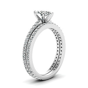 55Carat Classic Delicate Diamond Wedding Set 925 Sterling Silver Created Cubic Zircon Marquise shape White colorWedding Ring Sets Prong Setting in Size 9