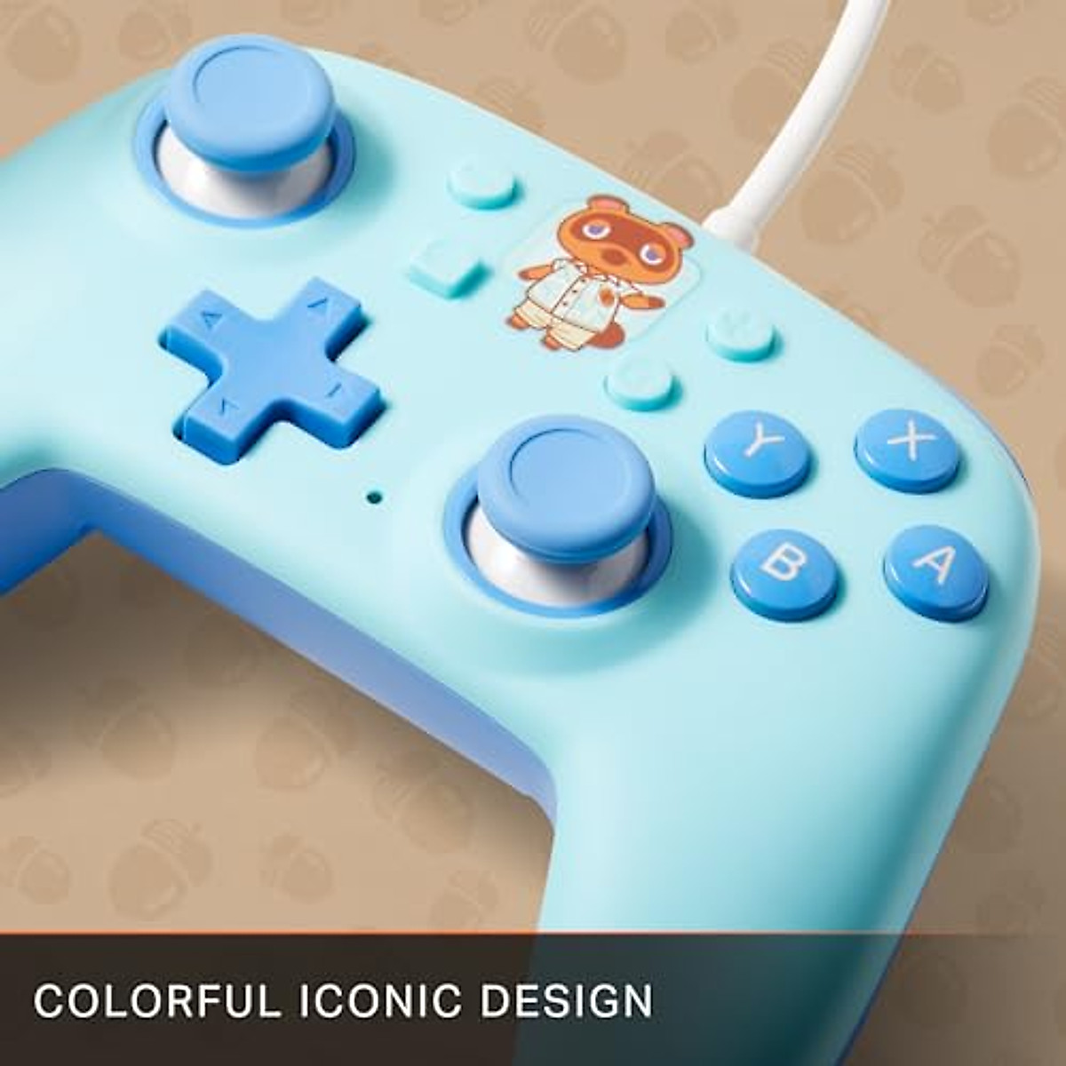 PowerA Nano Wired Controller for Nintendo Switch - Animal Crossing, Comfortable Ergonomics, Officially Licensed