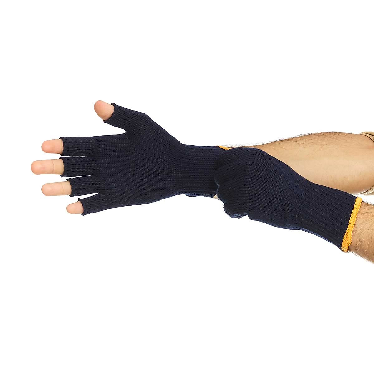 Minus33 Merino Wool Fingerless Glove Liner Navy Large