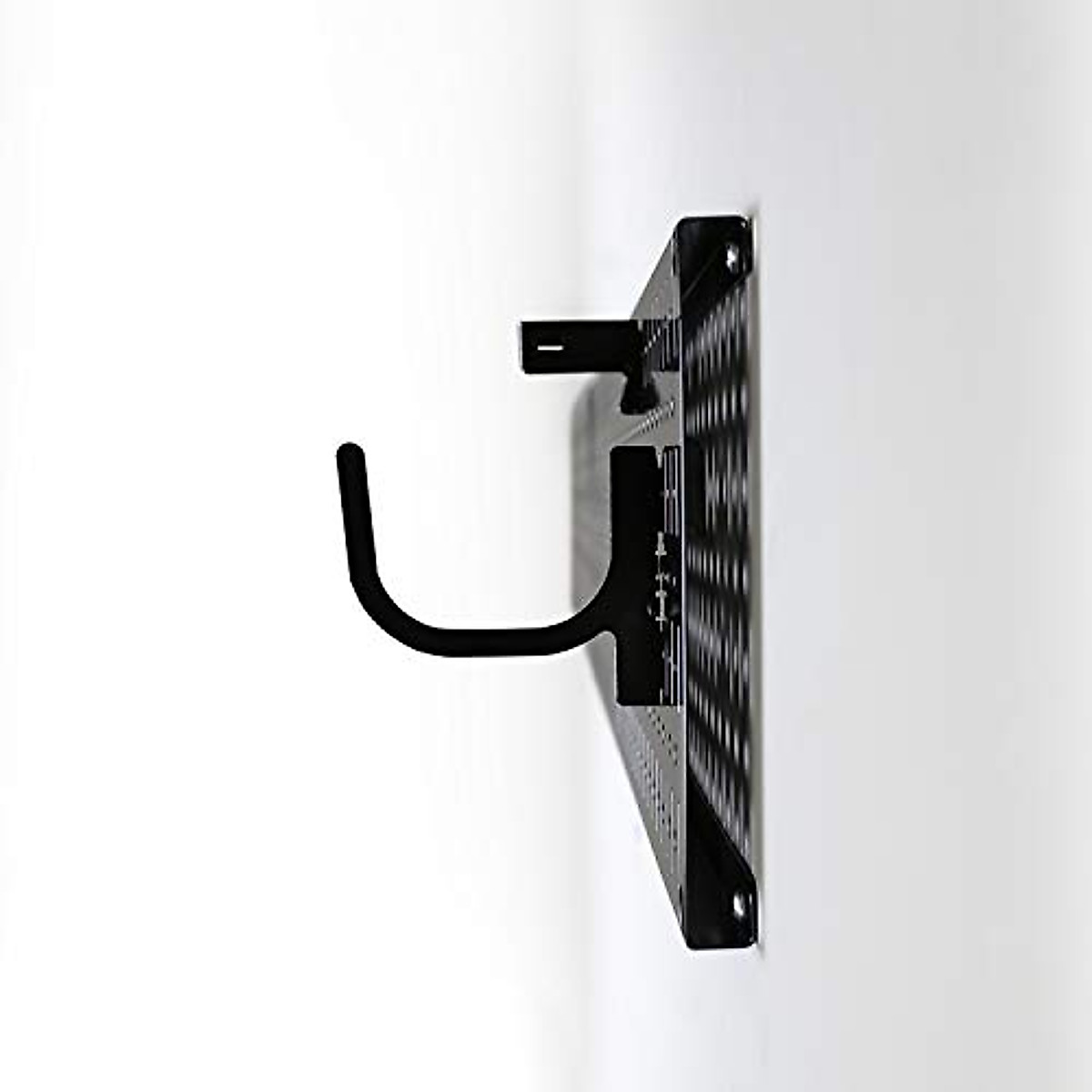 Wall Control Garage Storage Rack Lawn & Garden Tool Organization Wall Mount Organizer - Easy to Install 64" Wide Heavy Duty Metal Pegboard Set (Black Pegboard)