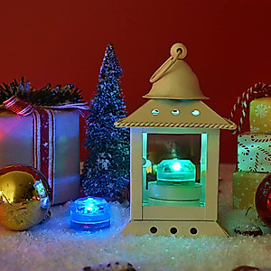 Mini Submersible Led Lights with Remote, Multicolor Underwater Tea Lights Candles, Waterproof Submersible Tea Lights Battery Operated Submersible Pool Lights for Wedding Vase Festival Party, 20pcs