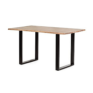 Christopher Knight Home Dining Table, Black + Natural, 31D x 55W x 30H in