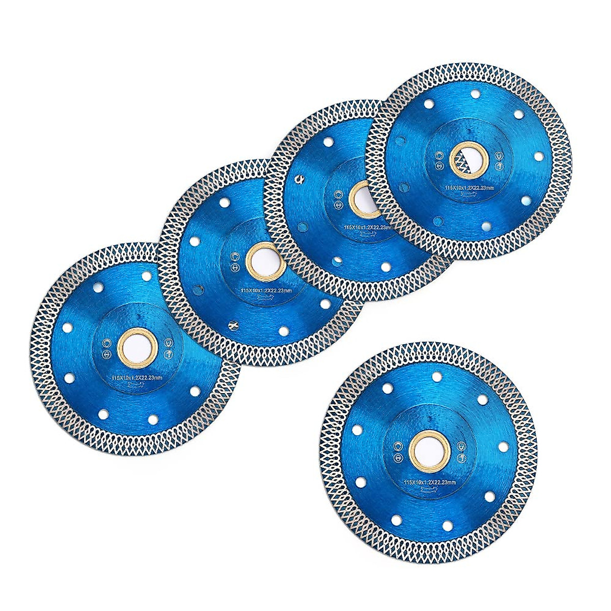 5 Pieces 4.5 inch Super Thin Diamond Procelain Blade Cutting Disc Blade for Cutting Ceramic Granite Marble