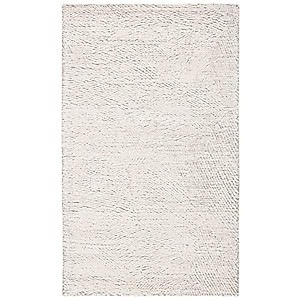 Safavieh Metro Collection 3' x 5' NaturalIvory MET999A Handmade Premium Wool Entryway Living Room Foyer Bedroom Accent Rug